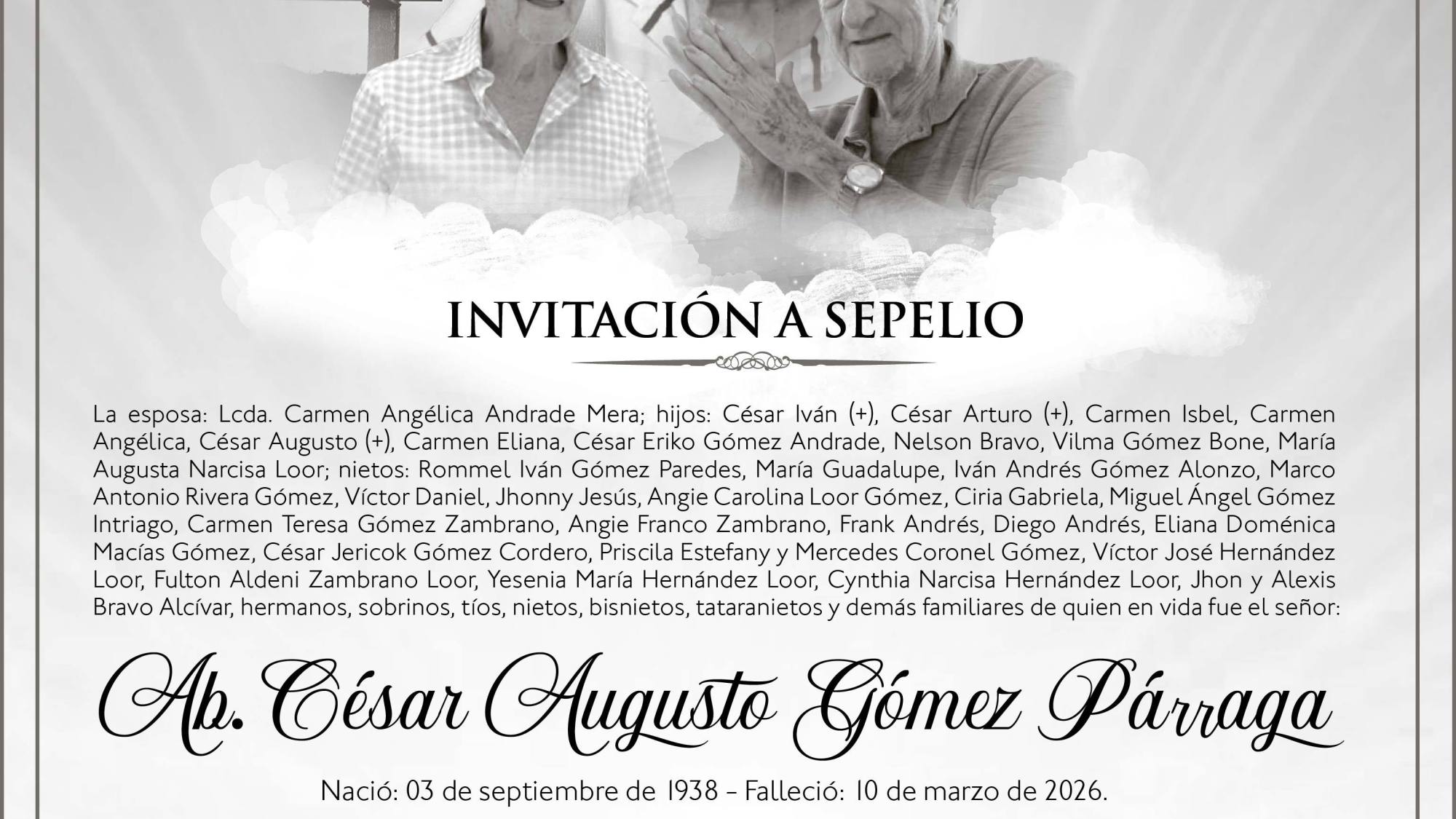 SEPELIO CESAR AUGUSTO GOMEZ PARRAGA